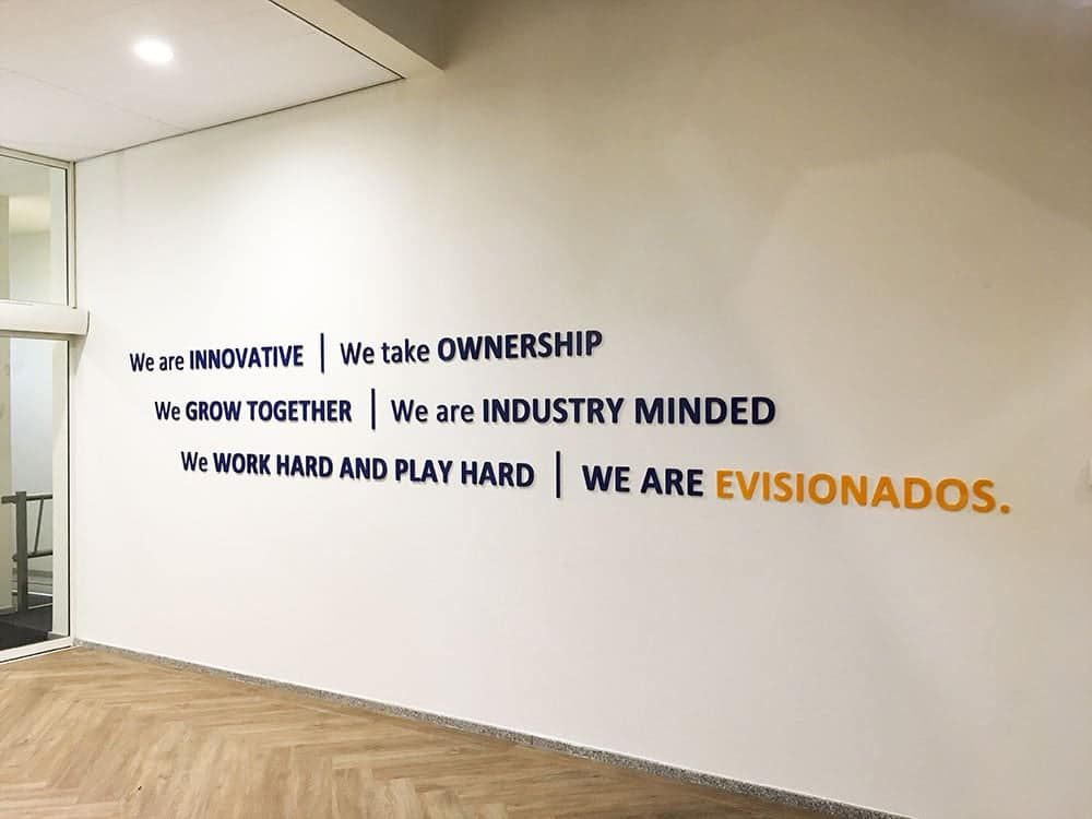 Core values letters business decoration | Neem contact op voor de ...